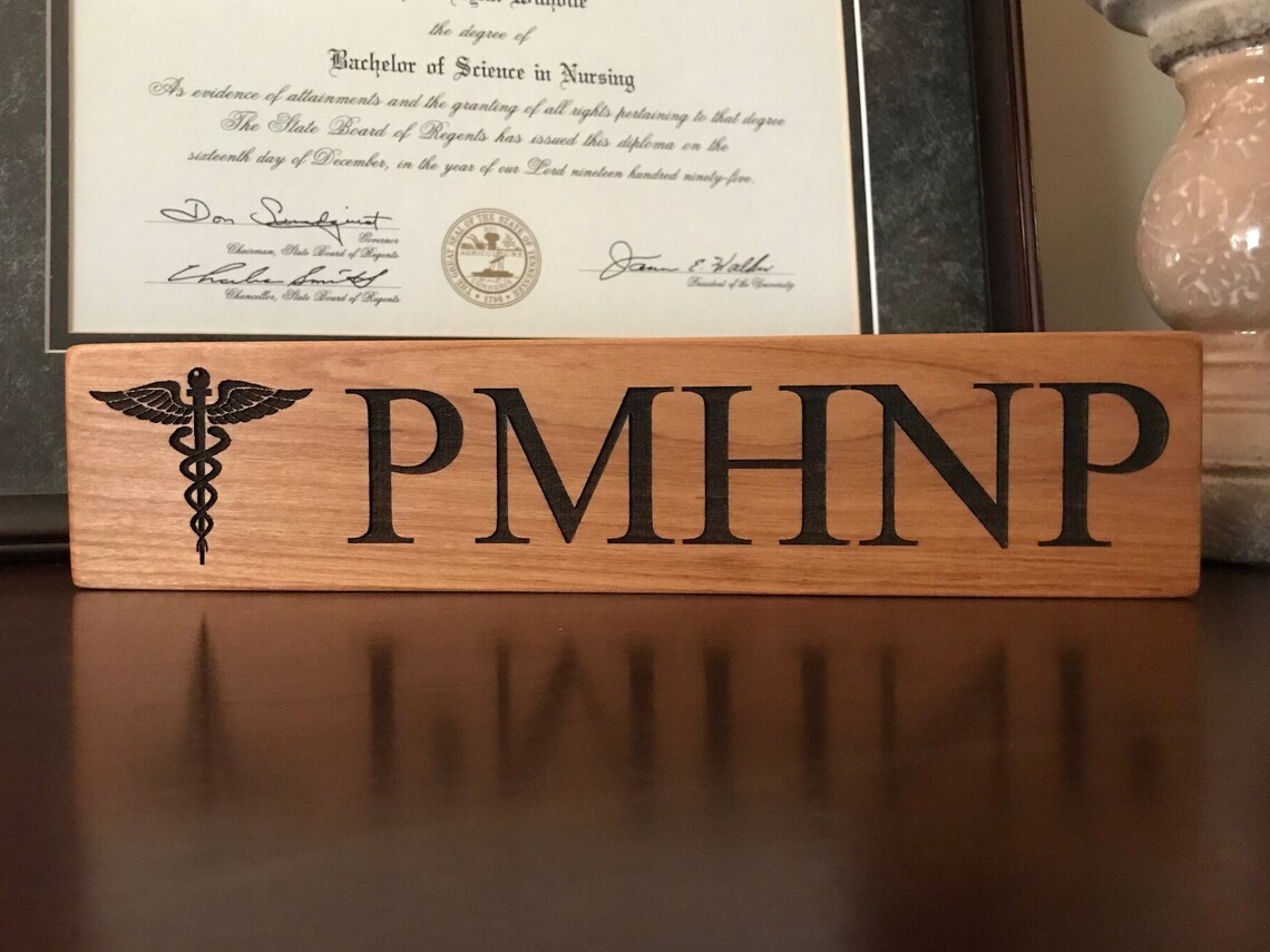 PMHNP Laser Engraved Sign PMHNP Graduation Psychiatric - Etsy