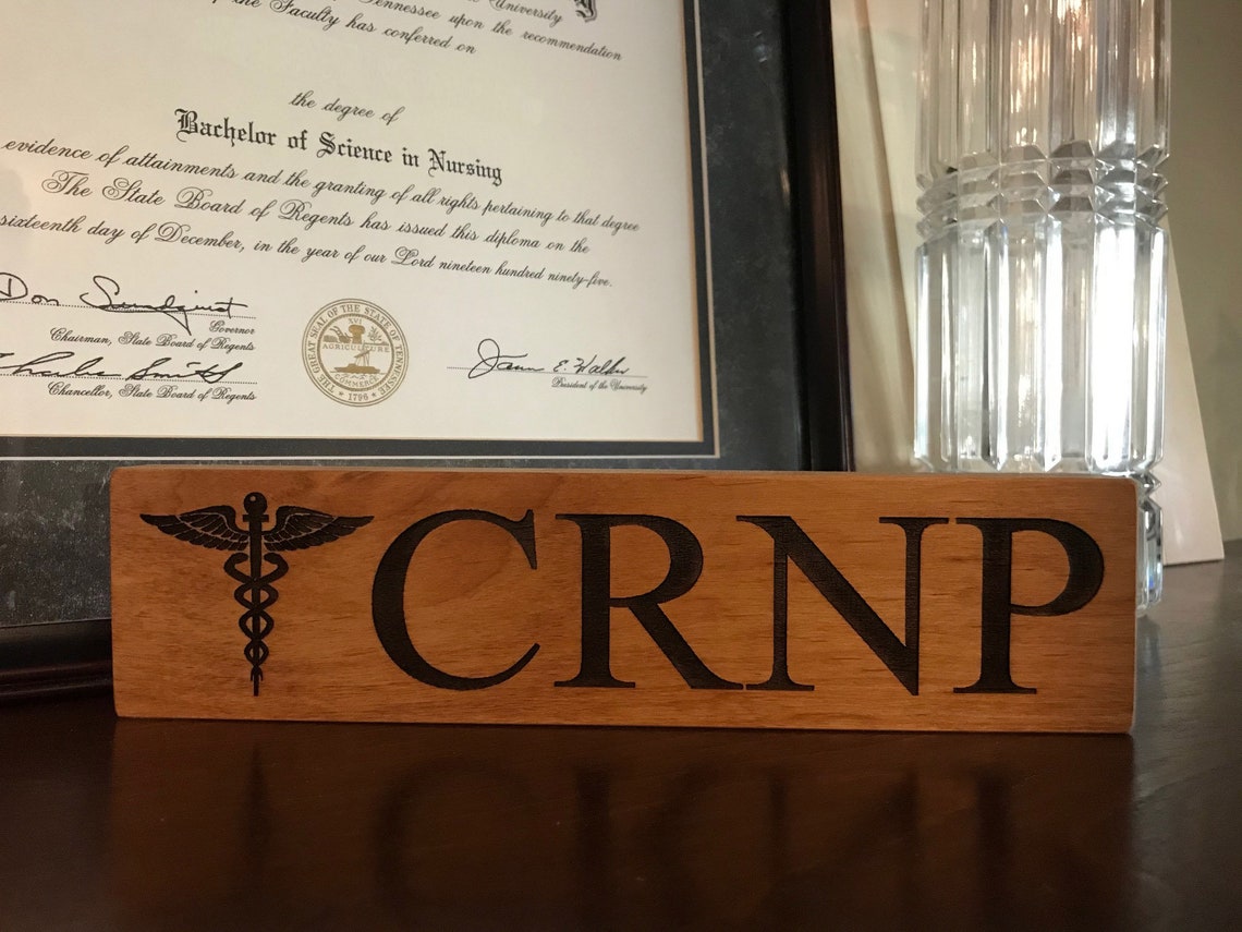 CRNP Laser Engraved CRNP Sign Nurse Practitioner NP Sign - Etsy