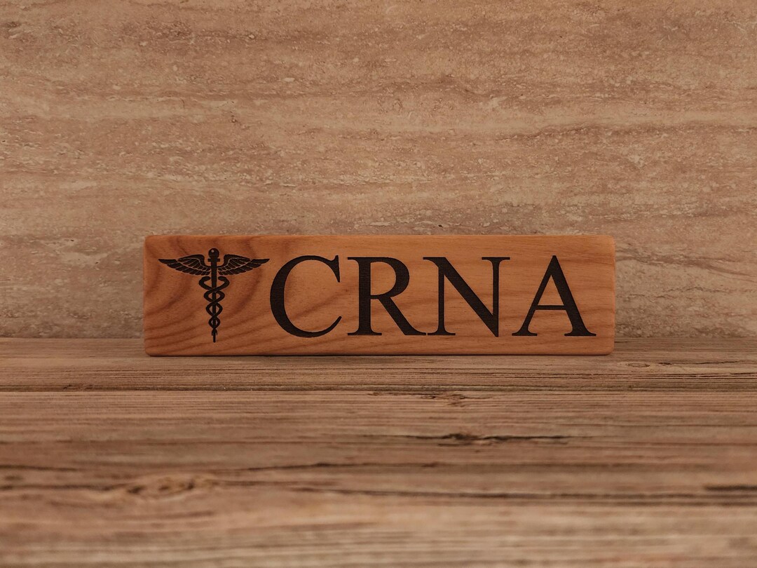 CRNA, Laser Engraved, Wood Block Sign, Registered Nurse, Anesthetist ...