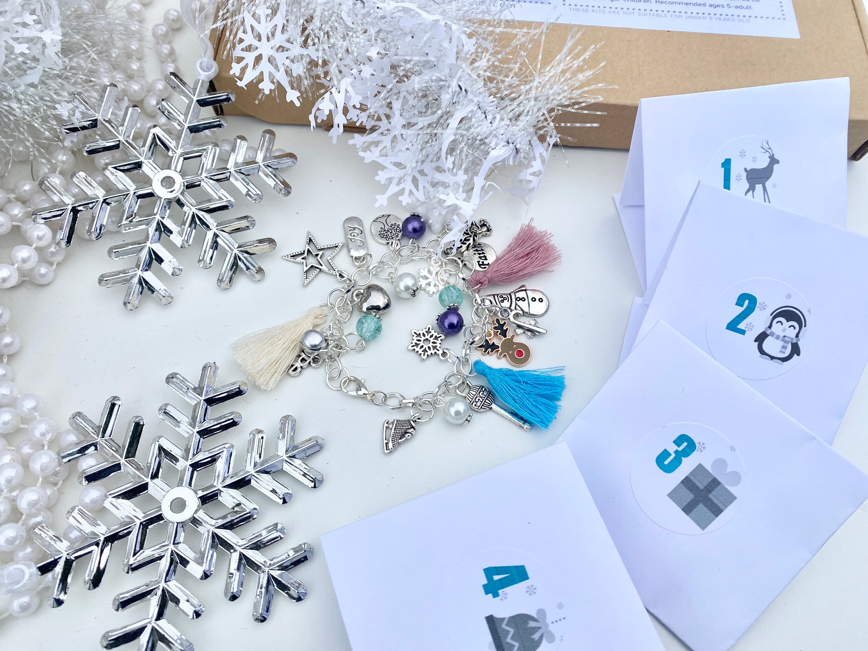 Snowflake Charm Bracelet Jewellery Making Advent Calendar - Etsy Australia