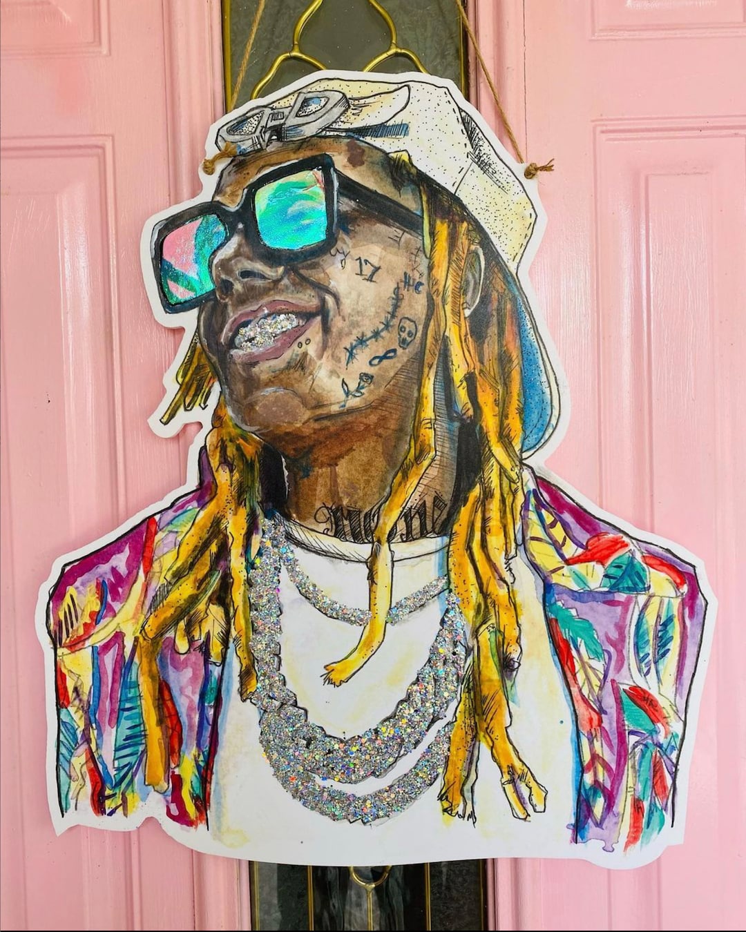 Lil Wayne Door Hanger: New Orleans Art, Door Hanger, New Orleans Decor ...