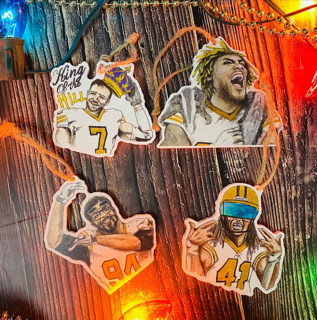 New Orleans Saint Ornament 4 Pack - Etsy