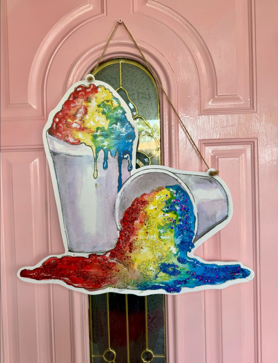 Snowball Melt Door Hanger: New Orleans Art, New Orleans Decor ...