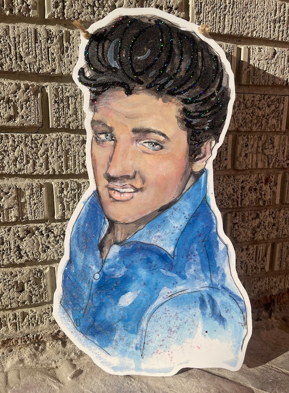 Elvis Illustration The American Singer Elvis Presley At The New York
