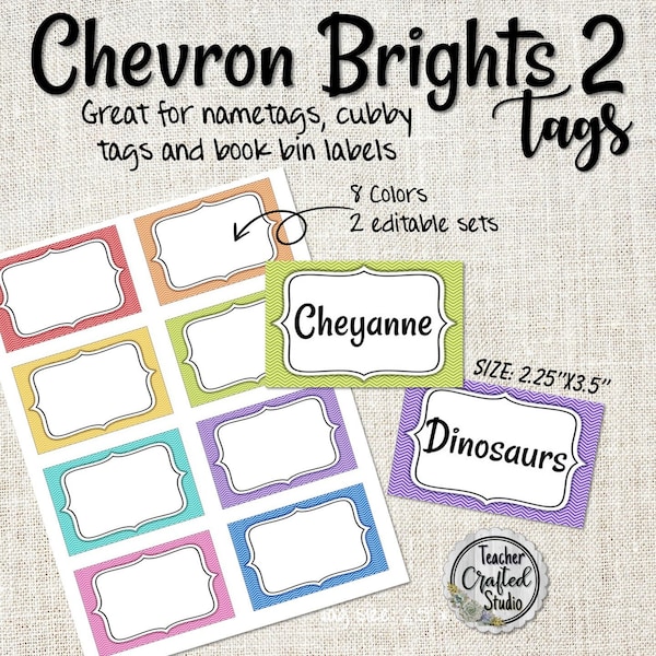 Chevron Labels - Etsy