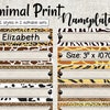 Printable Animal Print Desktop Nameplates Classroom Labels Editable ...