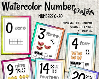 Number Posters Classroom - Etsy