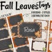 Printable Fall Leaves Tags Editable Name Badge Tags Organizational Tags ...