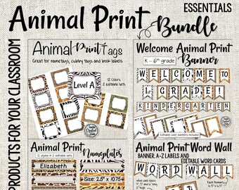 Animal Print Banner - Etsy