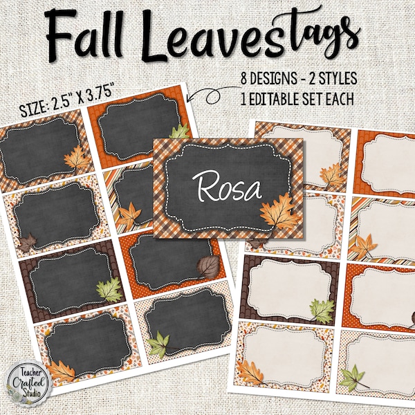 Fall Labels Printable - Etsy