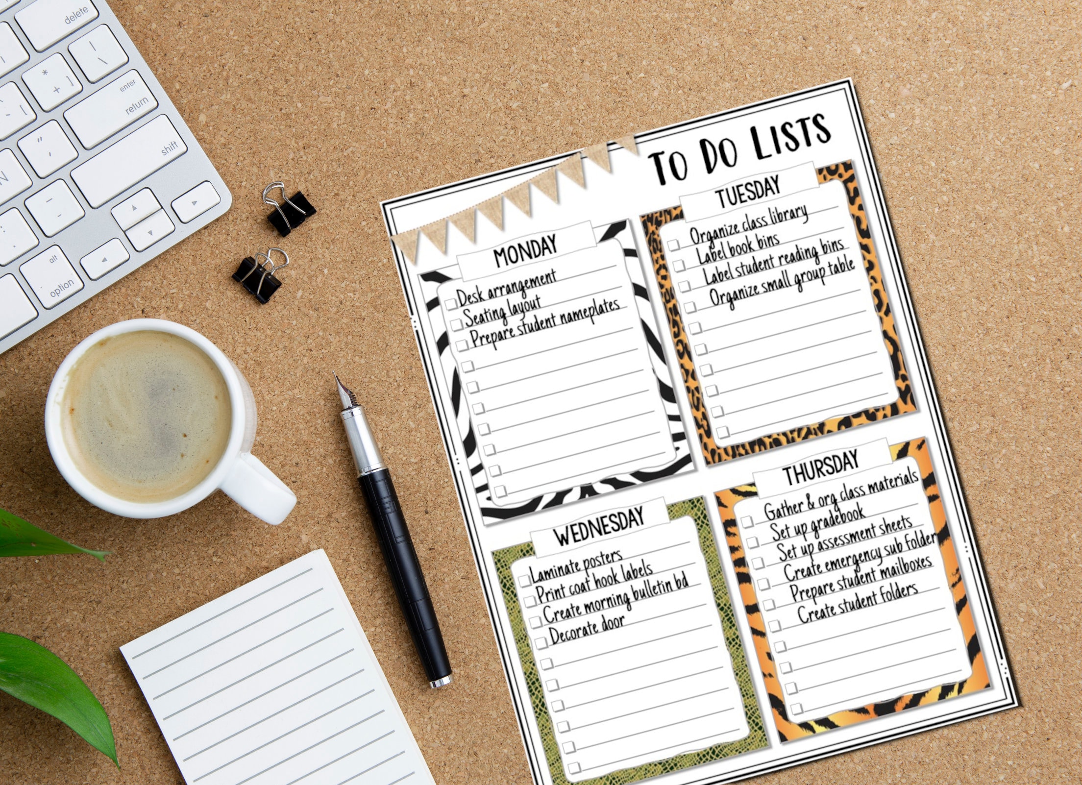 Animal Print to Do Lists | Printable to Do Lists | Safari to Do Lists ...