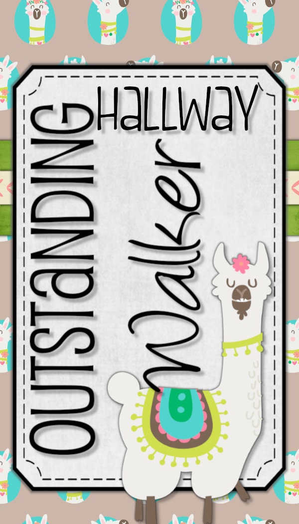 Printable Llama Behavior Incentive Tags Student Incentive Rewards ...