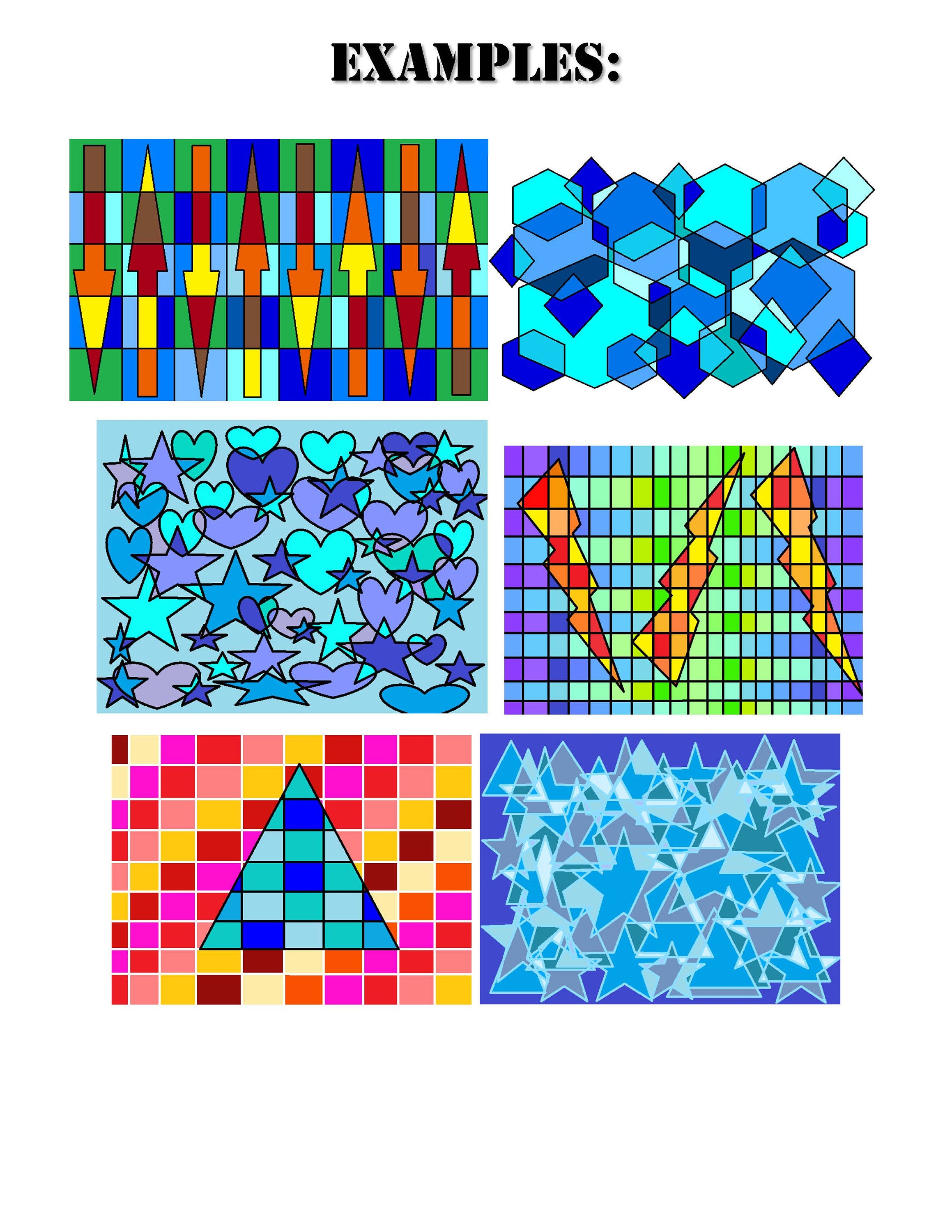 Distance Learning MS Paint Lesson and Vocab - Creating Shapes With ...