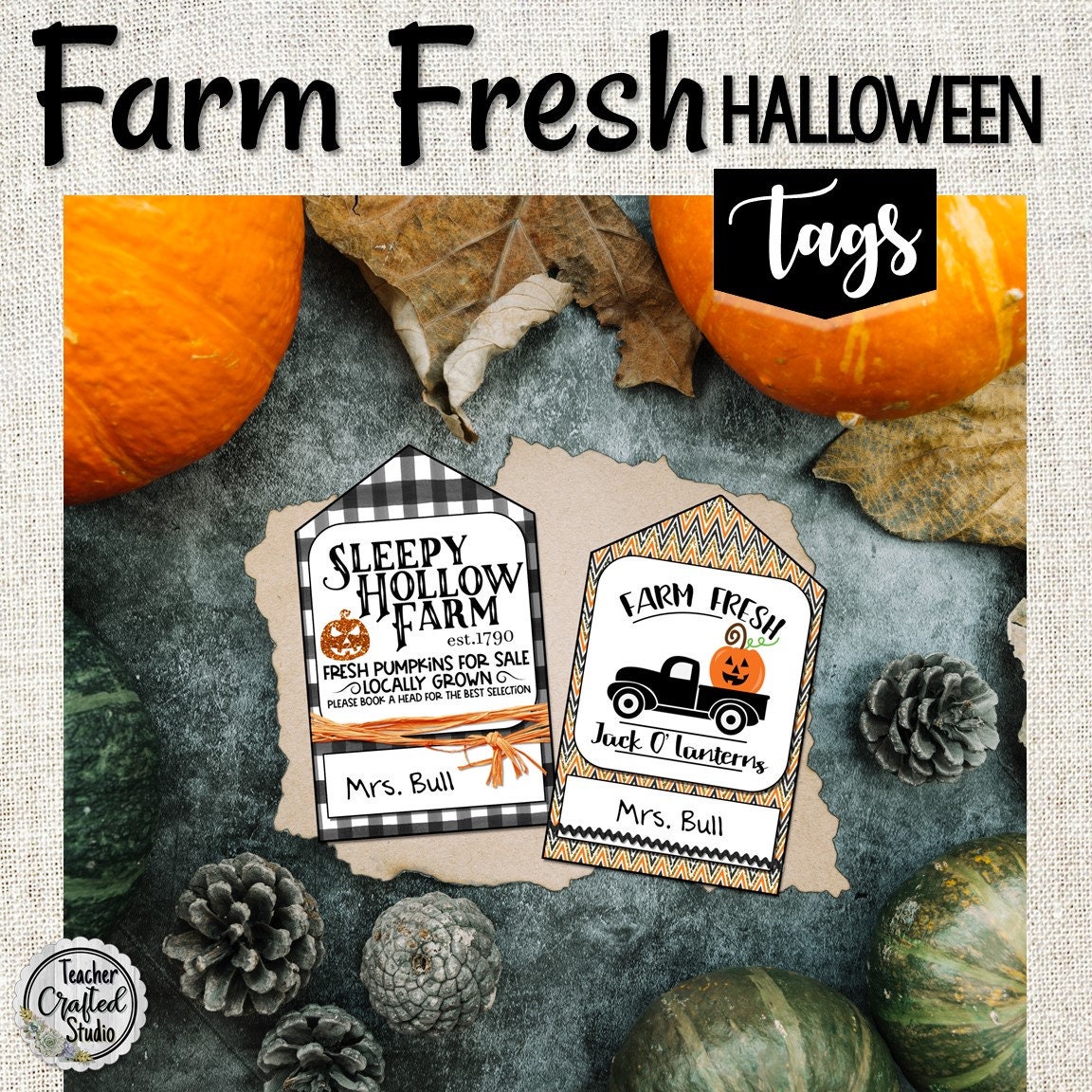 Halloween Gift Tags Farm Fresh Halloween Student Gift Tags Party Gift ...