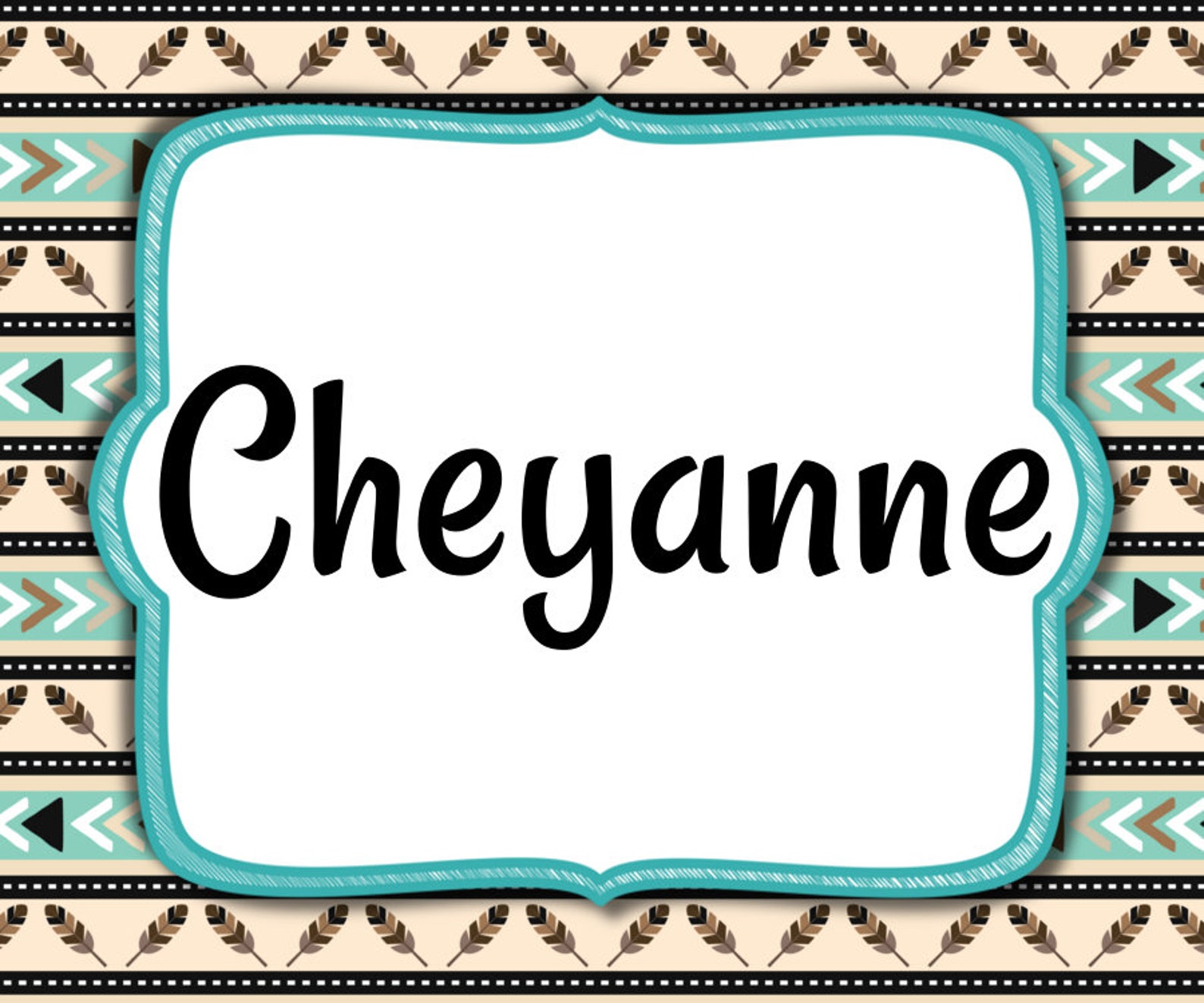 Tribal Classroom Tags – Editable Name Tags, Cubby Labels (PDF & PPT) - Etsy