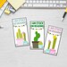 Printable Cactus Bookmarks - Cactus Birthday - Classroom Bookmarks ...