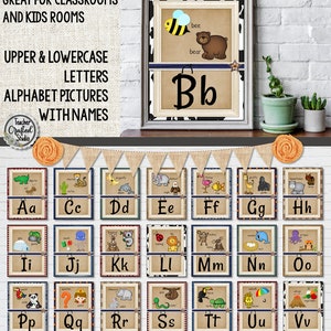 Western Theme Alphabet Posters - Alphabet Images and Words - Instant ...