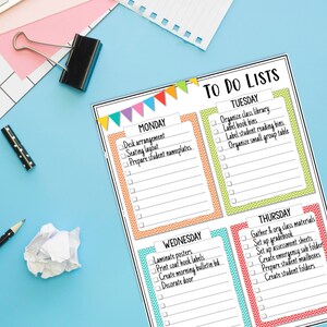 Chevron to Do Lists | Printable to Do Lists | Colorful to Do Lists ...