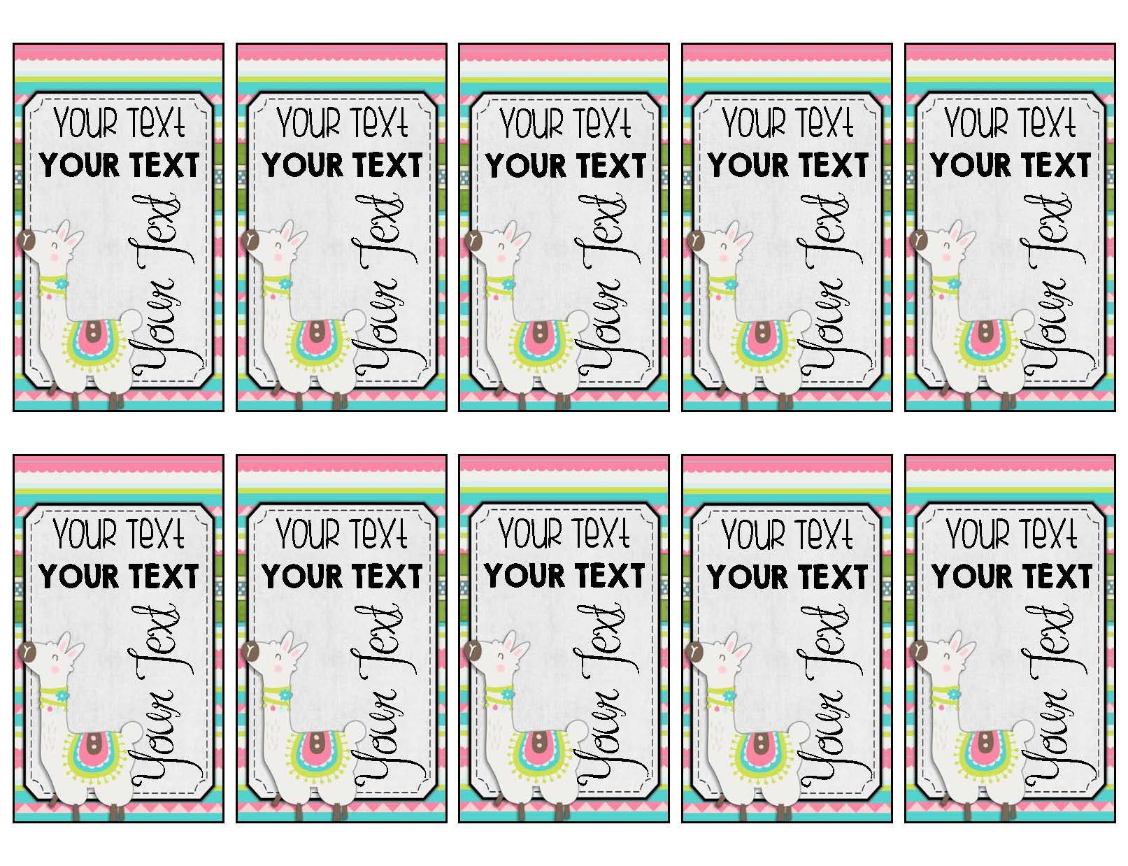 Printable Llama Behavior Incentive Tags Student Incentive Rewards ...