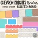 Rainbow Chevron Bulletin Board Borders | Rainbow Classroom Borders ...