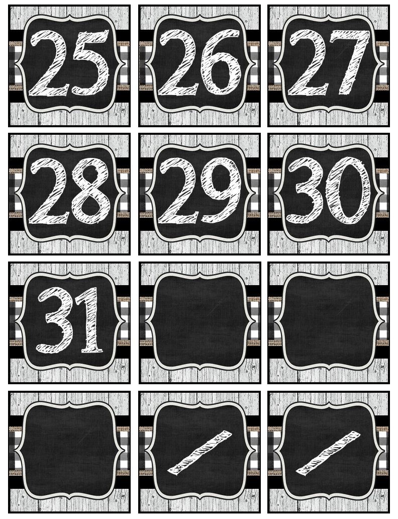 Calendar Numbers Classroom Numbers Editable Numbers Back to School ...