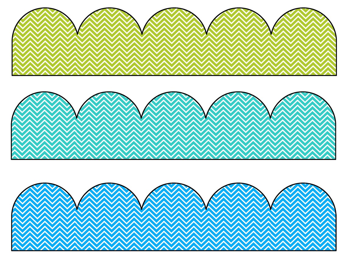 Rainbow Chevron Bulletin Board Borders | Rainbow Classroom Borders ...