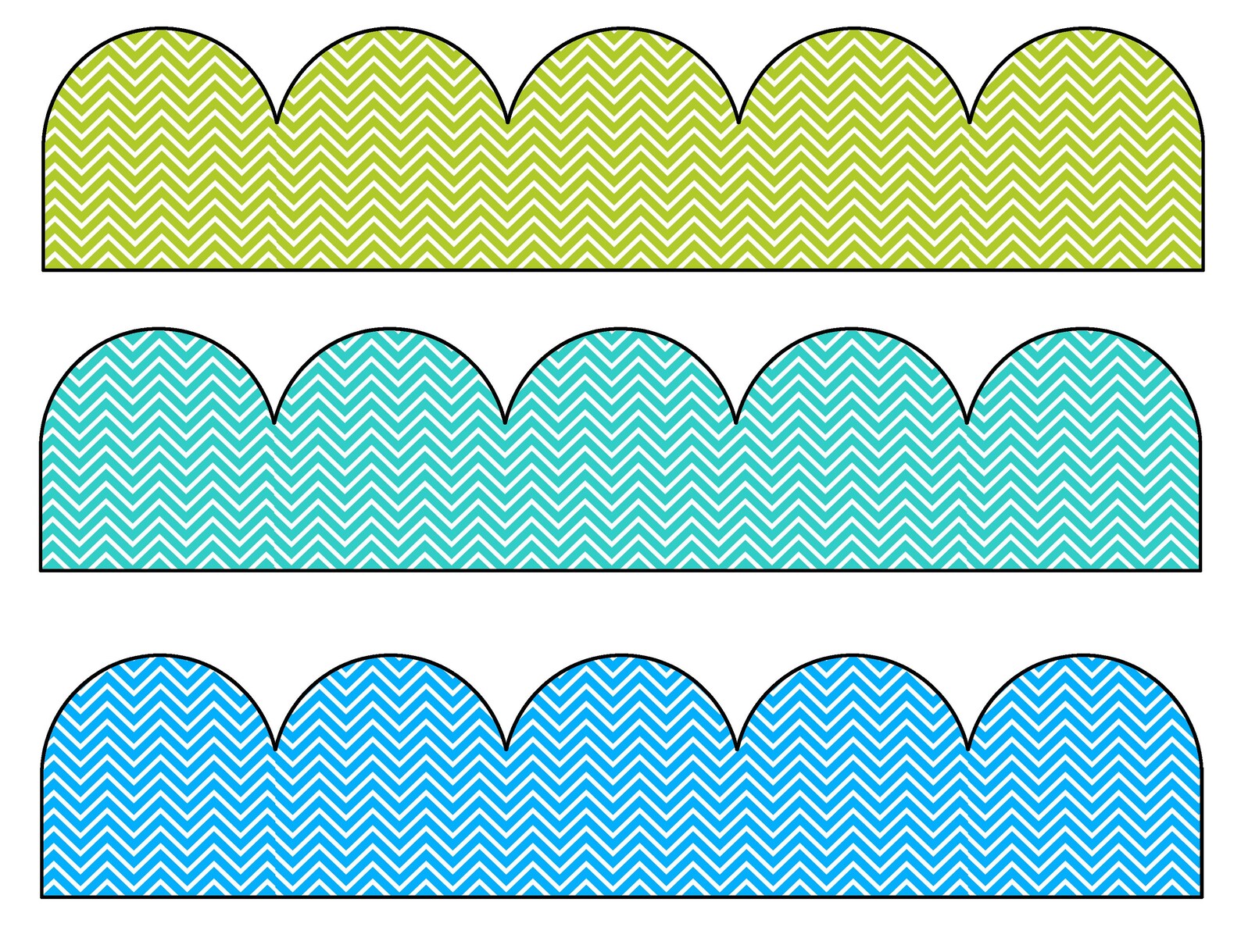 Rainbow Chevron Bulletin Board Borders | Rainbow Classroom Borders ...