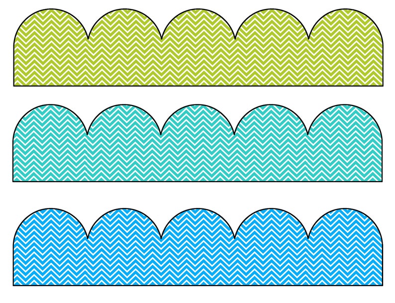 Rainbow Chevron Bulletin Board Borders | Rainbow Classroom Borders ...