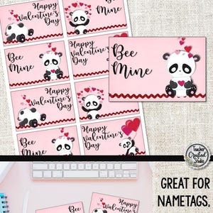 Printable Valentine's Day Panda Tags - Gift Tags - Classroom Tags ...