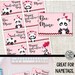 Printable Valentine's Day Panda Tags - Gift Tags - Classroom Tags ...