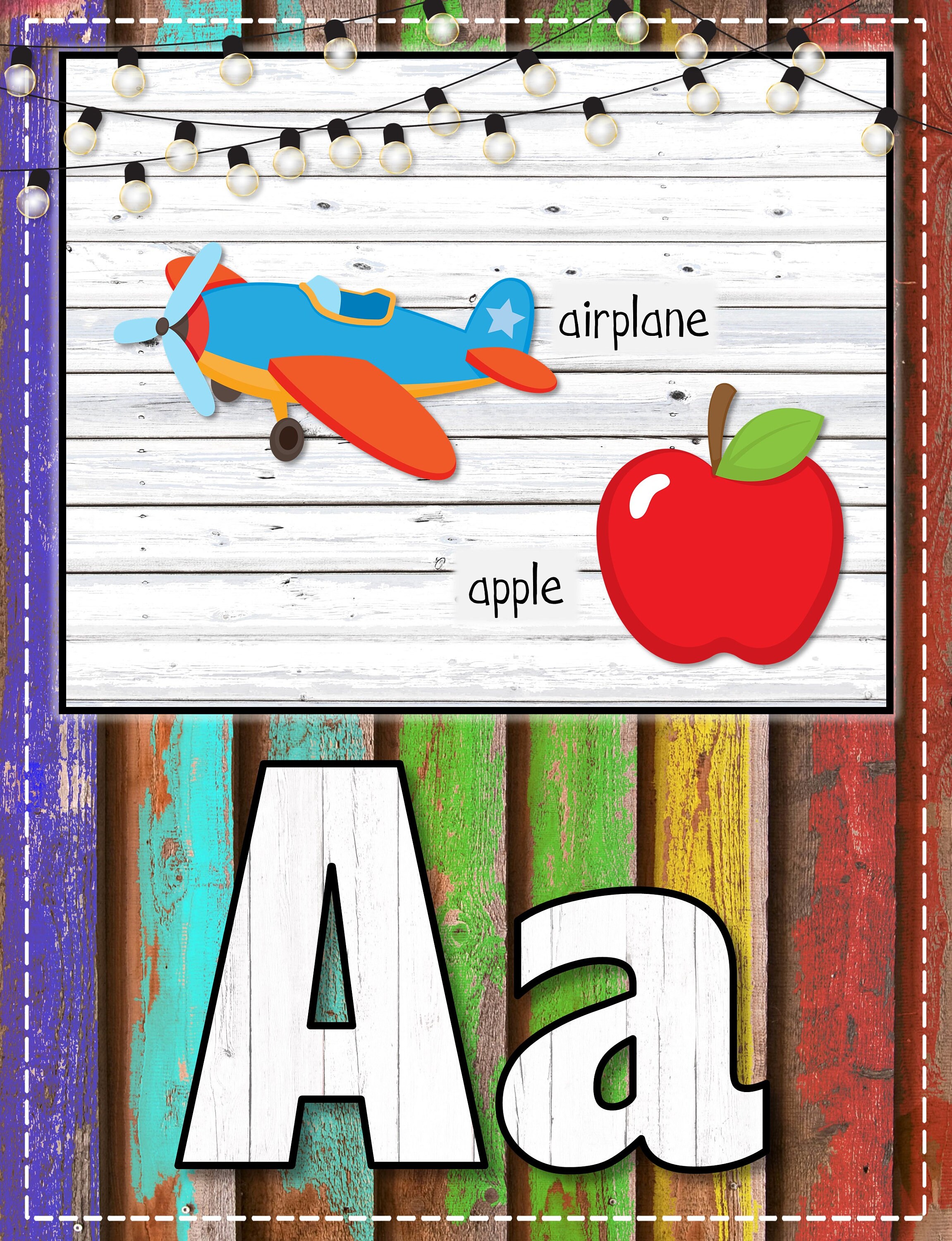 Summer Boardwalk Alphabet Posters - Alphabet Images and Words - Instant ...