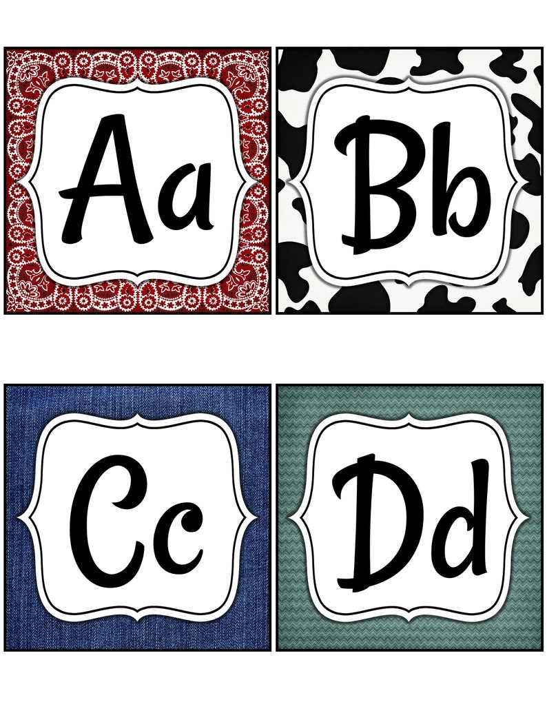 Western Theme Word Wall Classroom Set | Banner and Editable Cards ...