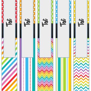 Rainbow Sprinkles Binder Covers, Spines and Tags - Editable Binders ...