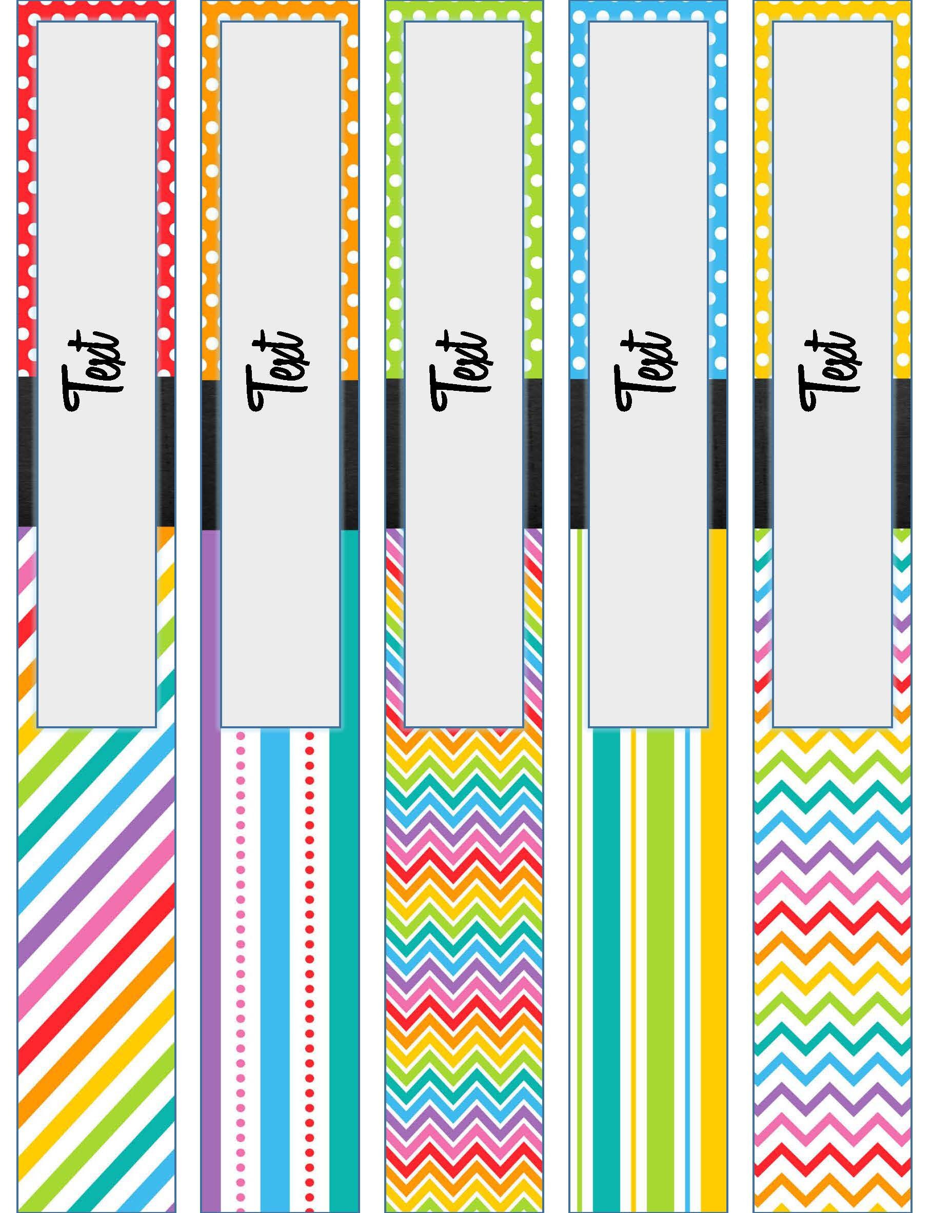 Rainbow Sprinkles Binder Covers Spines and Tags Editable - Etsy