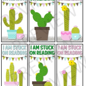 Printable Cactus Bookmarks - Cactus Birthday - Classroom Bookmarks ...