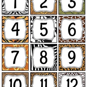 Animal Print Mini Calendar Set | Classroom Calendar | Pocket Calendar ...