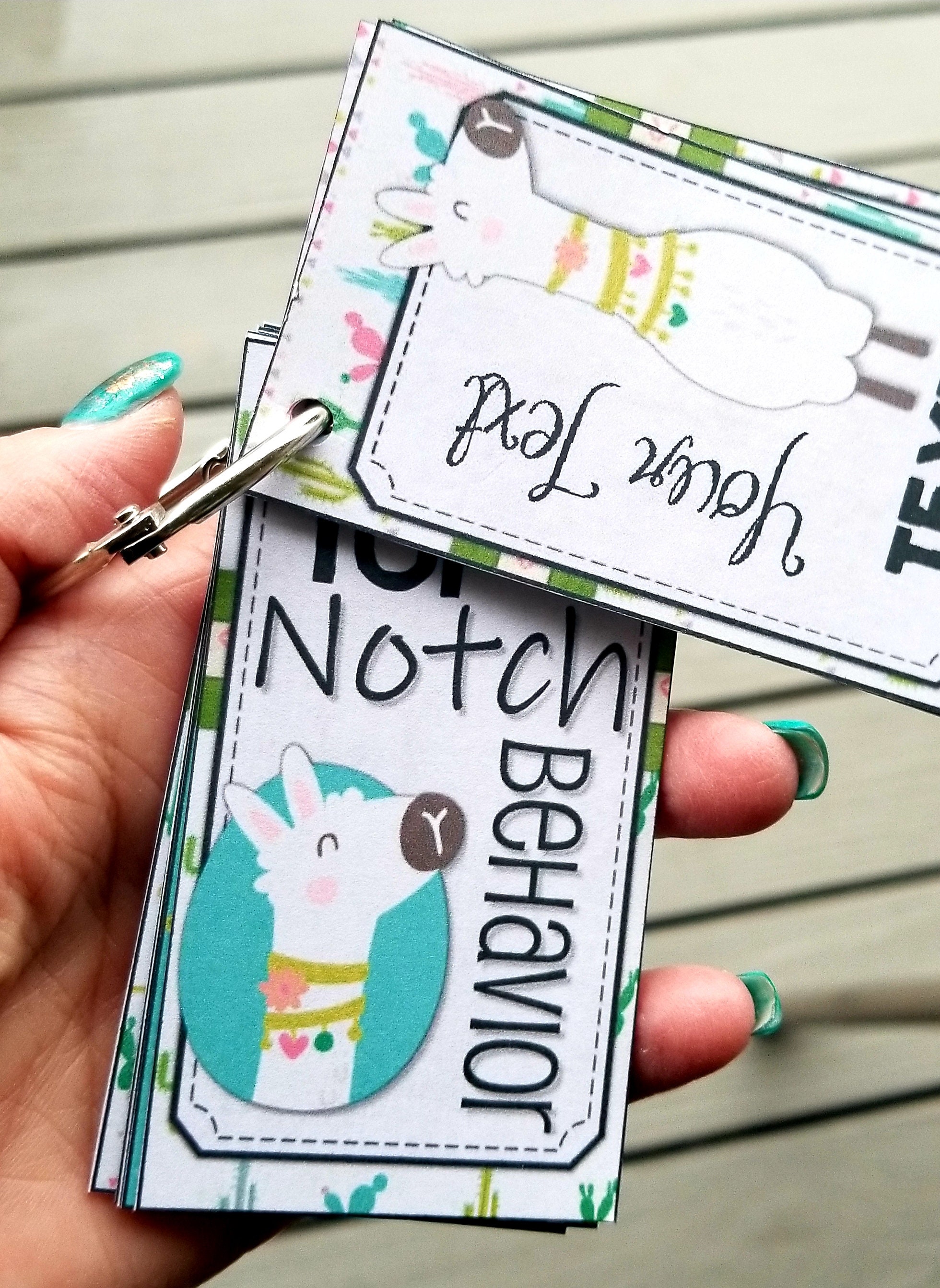 Printable Llama Behavior Incentive Tags Student Incentive Rewards ...