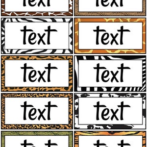 Animal Print Word Wall Classroom Set | Banner and Editable Cards ...