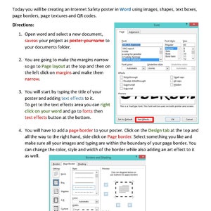 Distance Learning Internet Safety Poster Project Lesson Plan-vocab ...