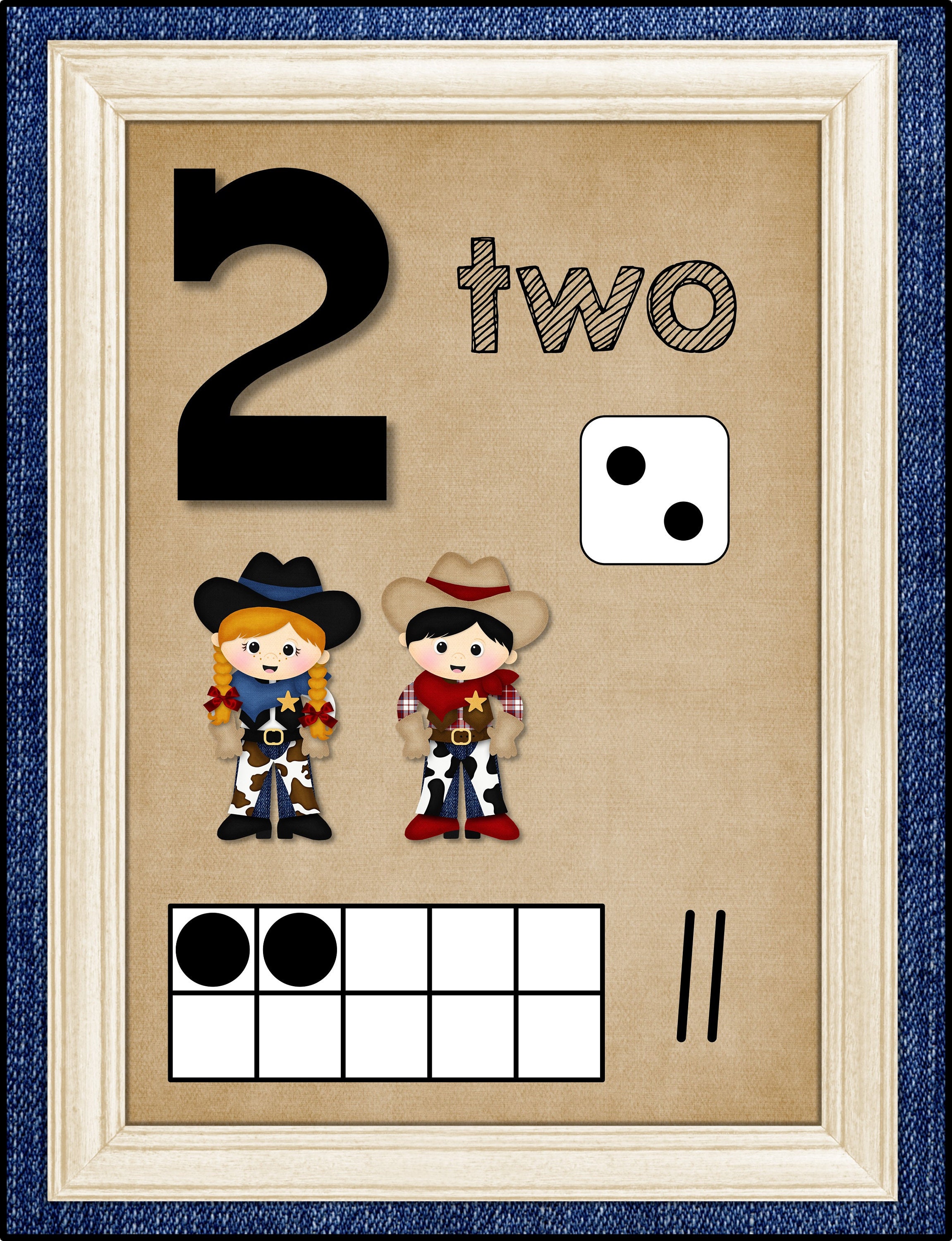 Western Theme Number Posters 0-20 - Ten Frames Posters - Instant ...