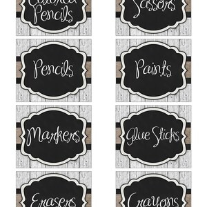 Printable Rustic Farmhouse Tags - Classroom Tags - Cubby Tags ...