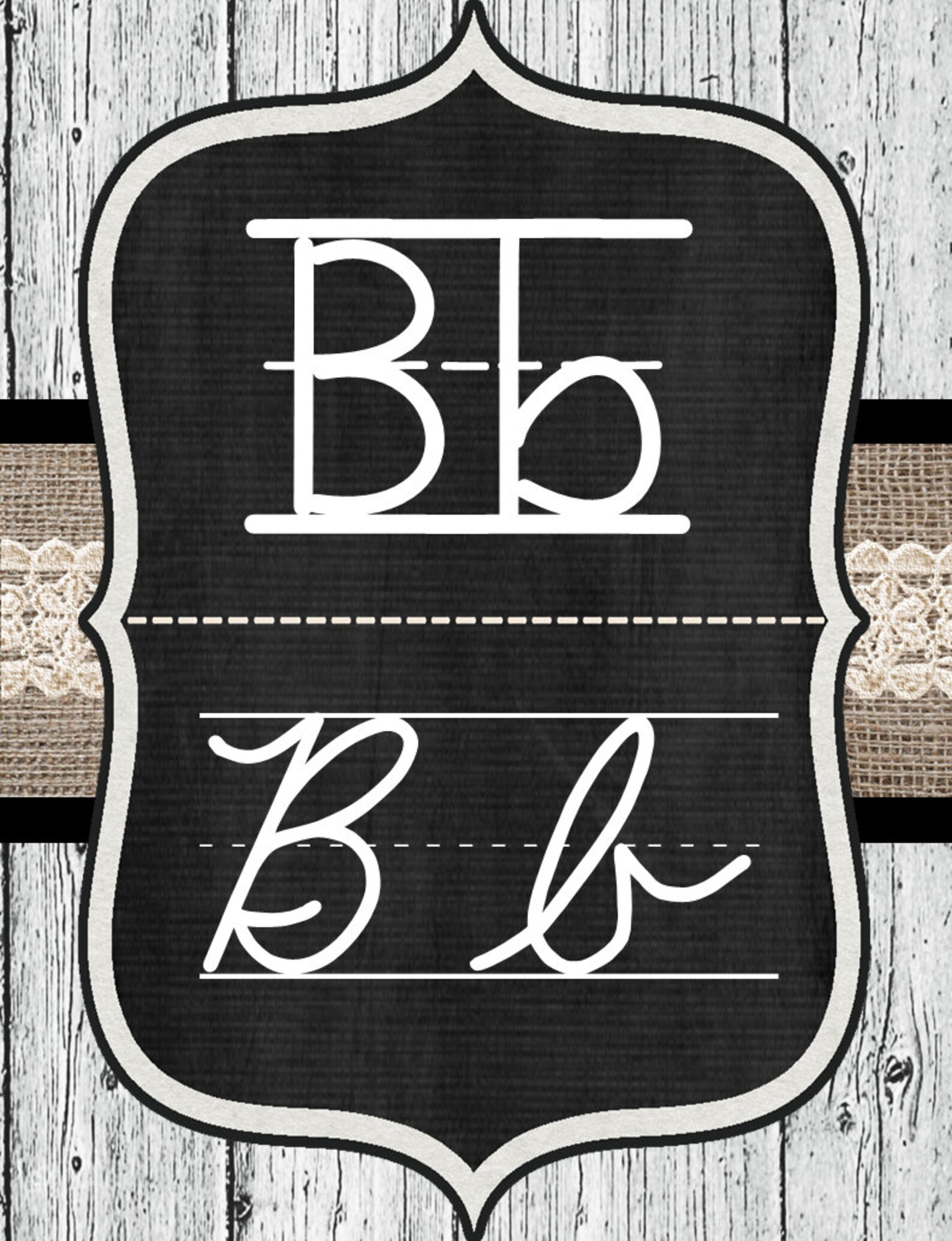 Rustic Farmhouse Alphabet Posters Print and Cursive Alphabet | Etsy