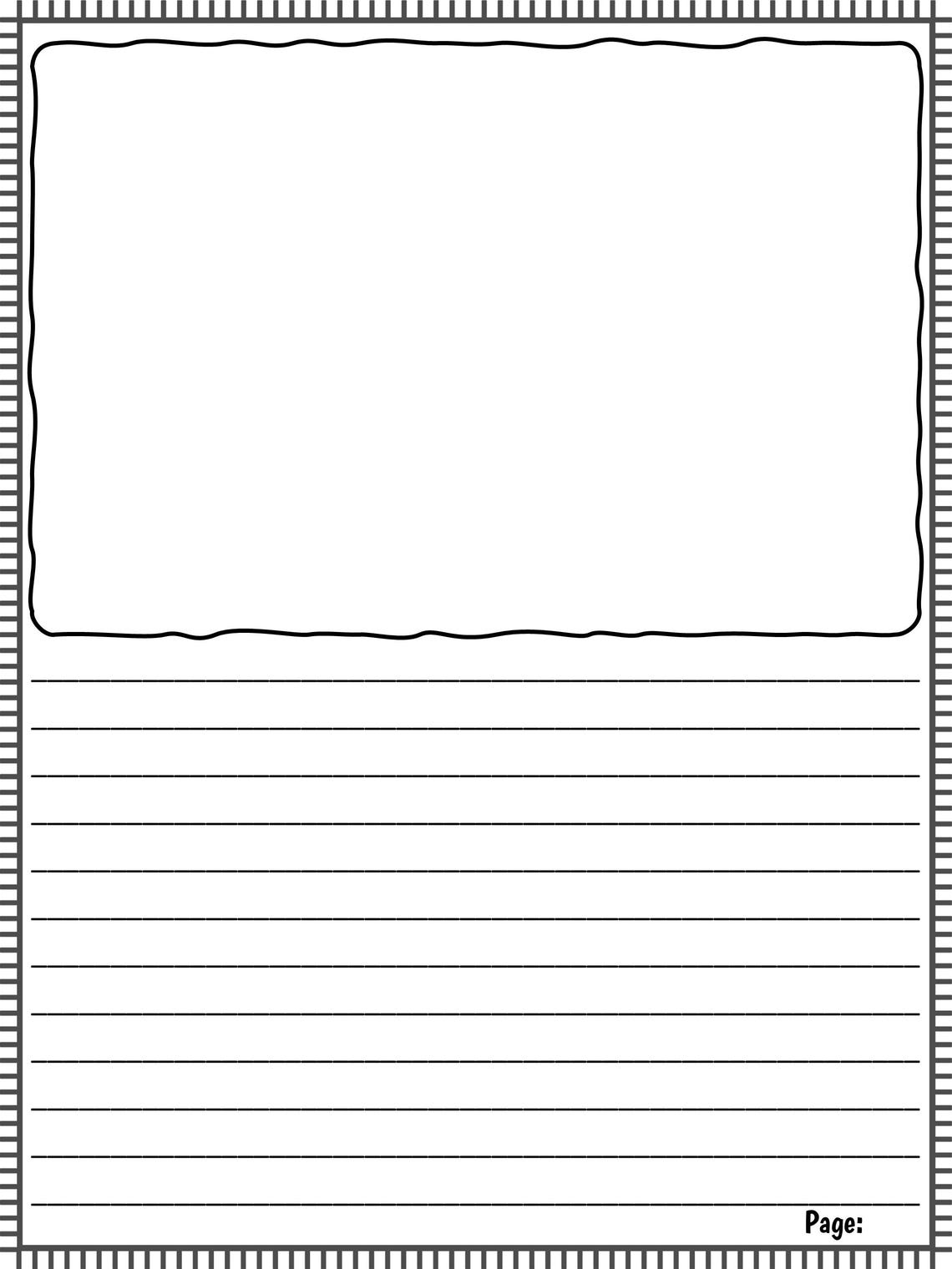 Writer’s Workshop Regular Lines Storybook Templates | Upper Elementary ...