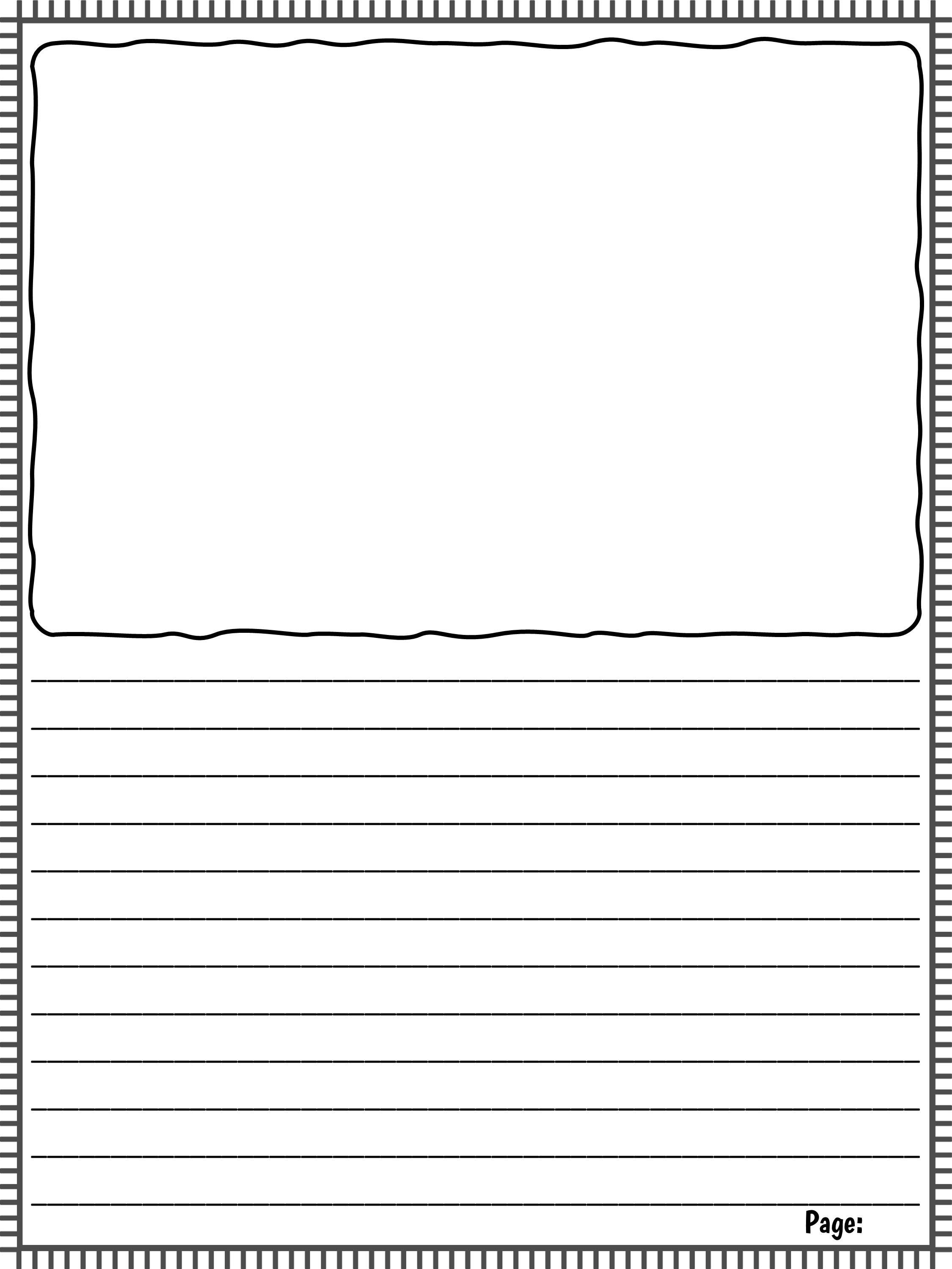 Writer’s Workshop Regular Lines Storybook Templates | Upper Elementary ...