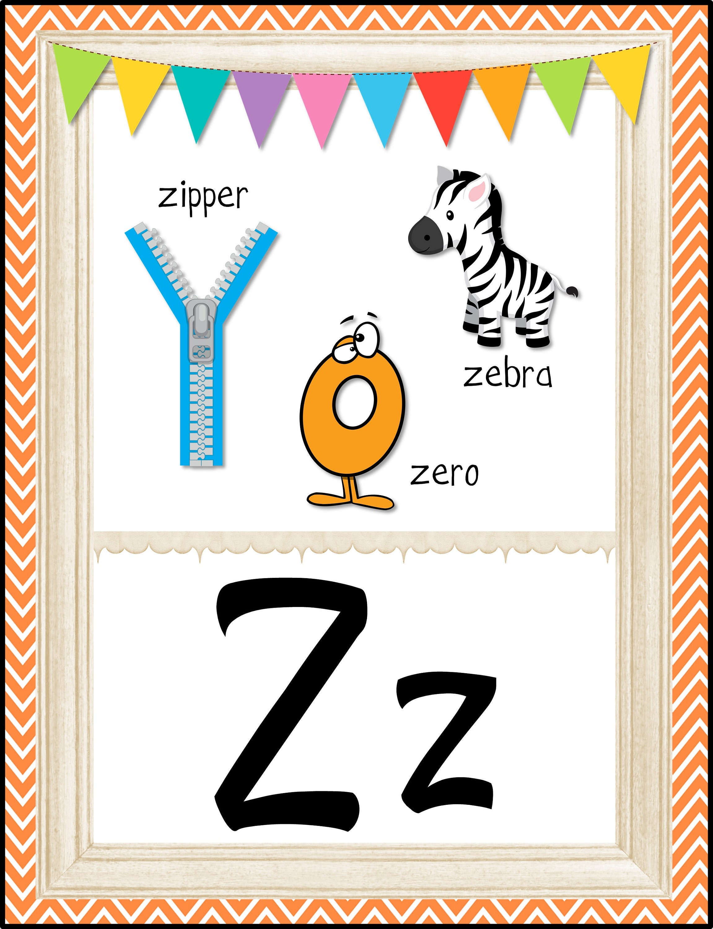 Chevron Alphabet Posters Alphabet Images and Words Instant Digital ...