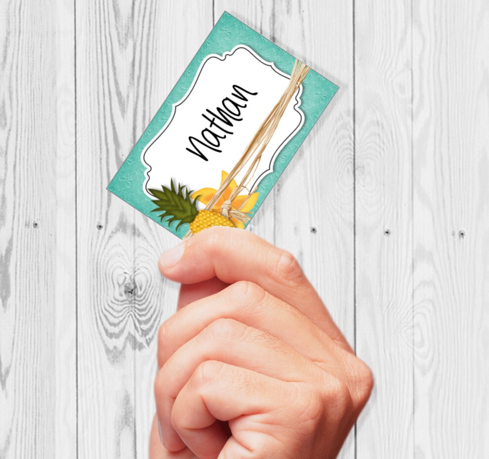 Pineapple Tags | Tropical Party Tags | Classroom Name Tags | Birthday ...