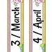 Printable Easter Calendar Tag Set - Calendar Number Tags - April May ...