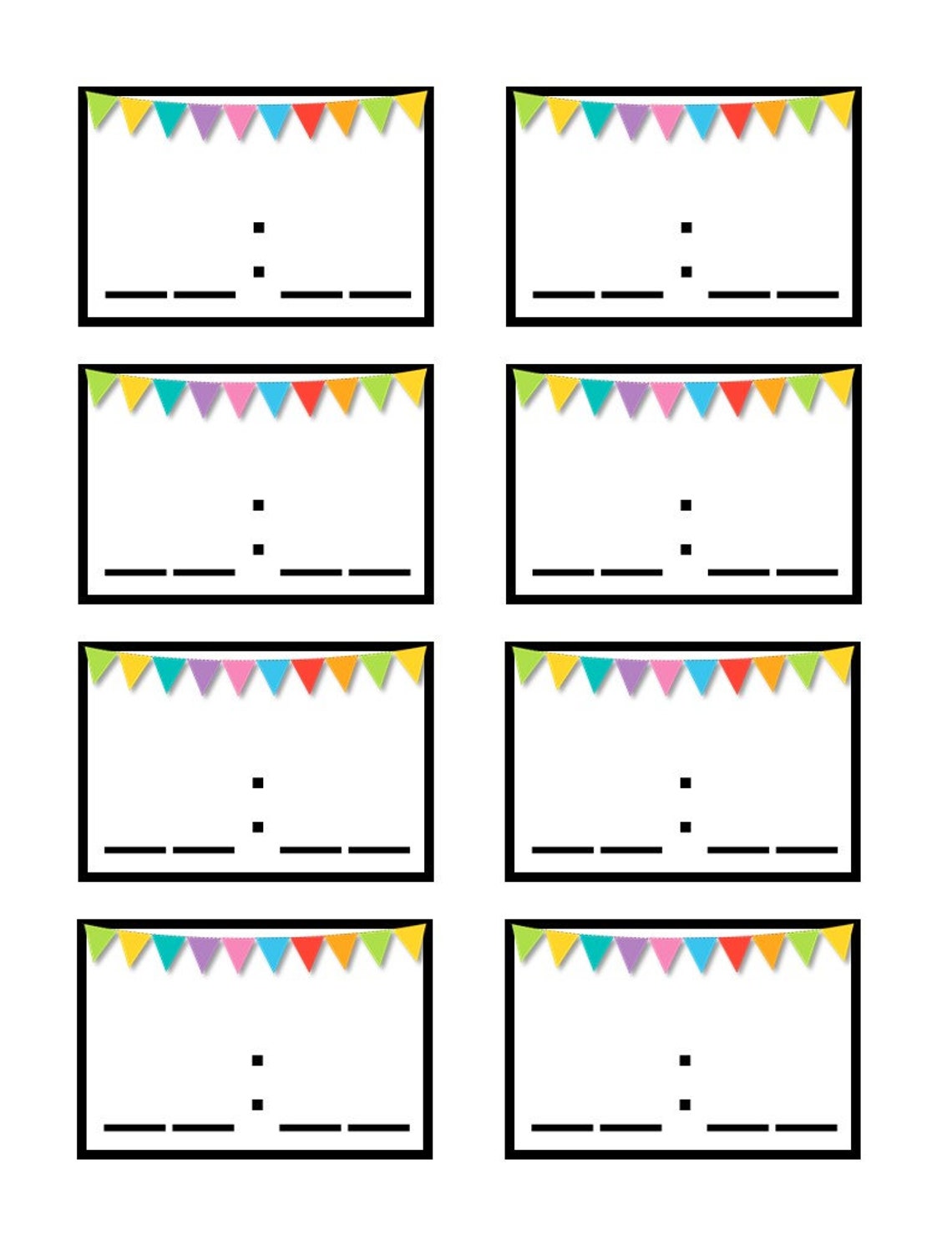 Rainbow Chevron Schedule Cards and Times Editable Classroom | Etsy