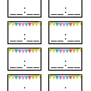Rainbow Chevron Schedule Cards and Times - Editable Classroom Schedule ...