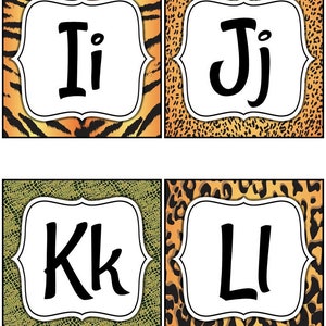 Animal Print Word Wall Classroom Set | Banner and Editable Cards ...